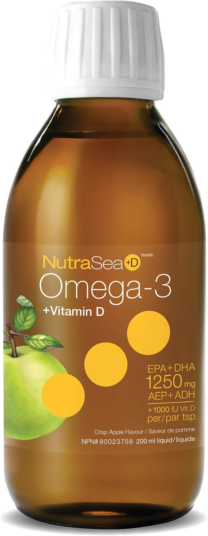 Nature's Way NutraSea+D, Omega 3 + Vitamin D Supplement, Apple Crisp ...