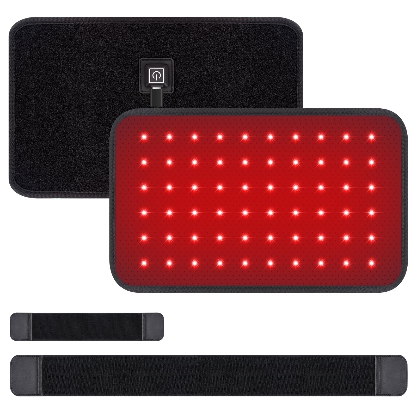 Red Light Therapy, 660nm & 850nm LED Infrared Red Light Therapy Pad ...