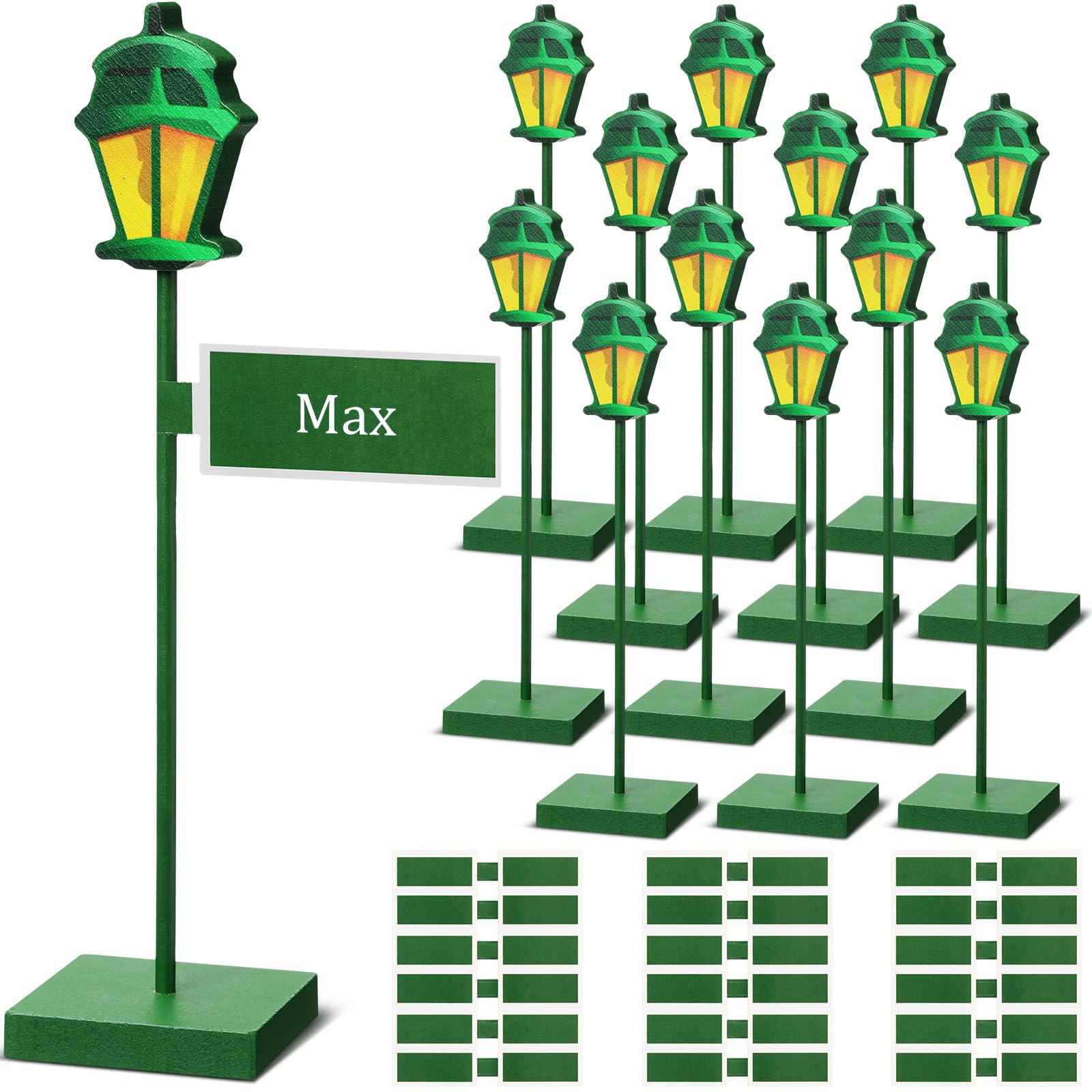 Colingmill 6 Pcs Street Sign Lamp Post Centerpiece Wooden Lamp Post ...