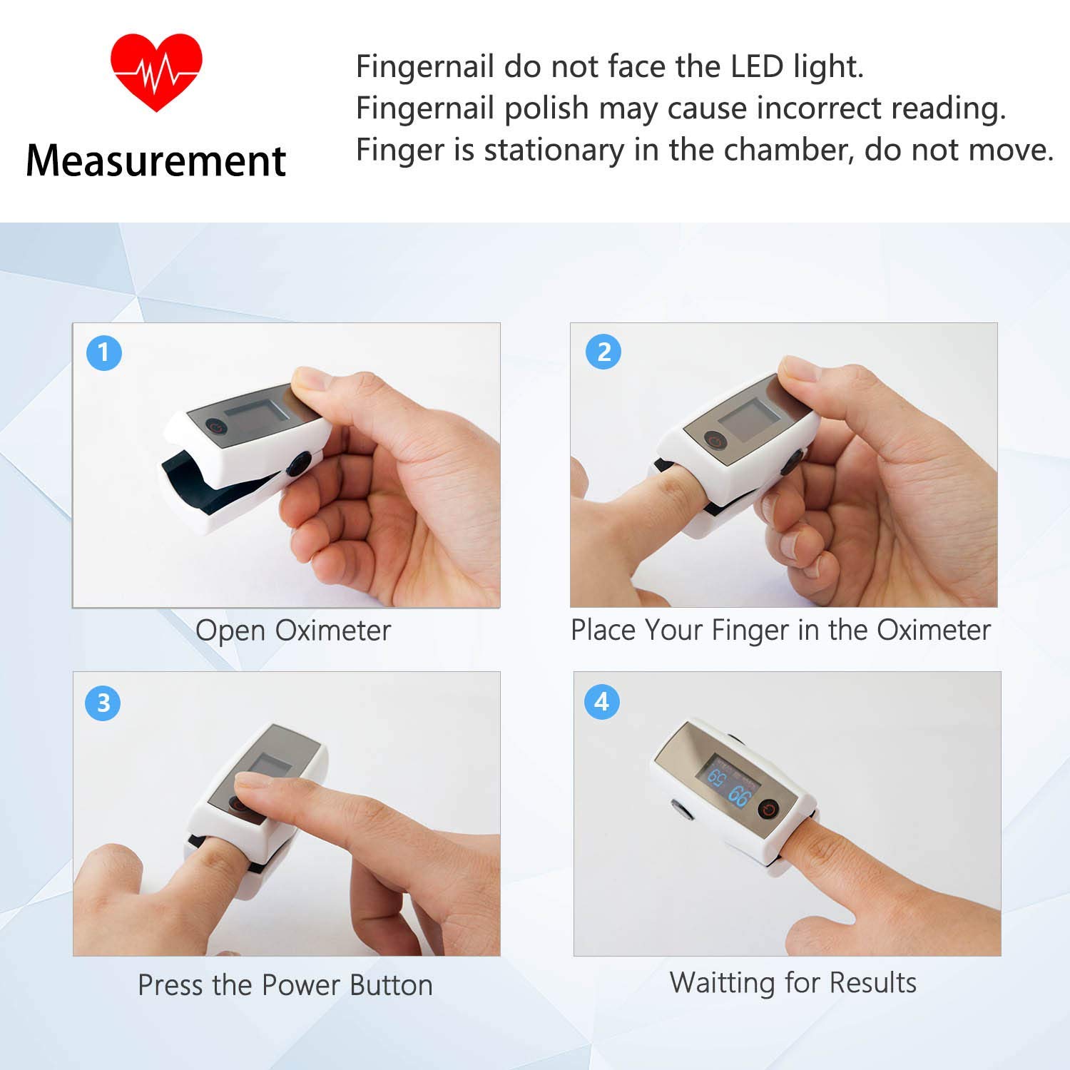 ULAIF Fingertip Pulse Oximeter With OLED Display Portable Oximetry ...