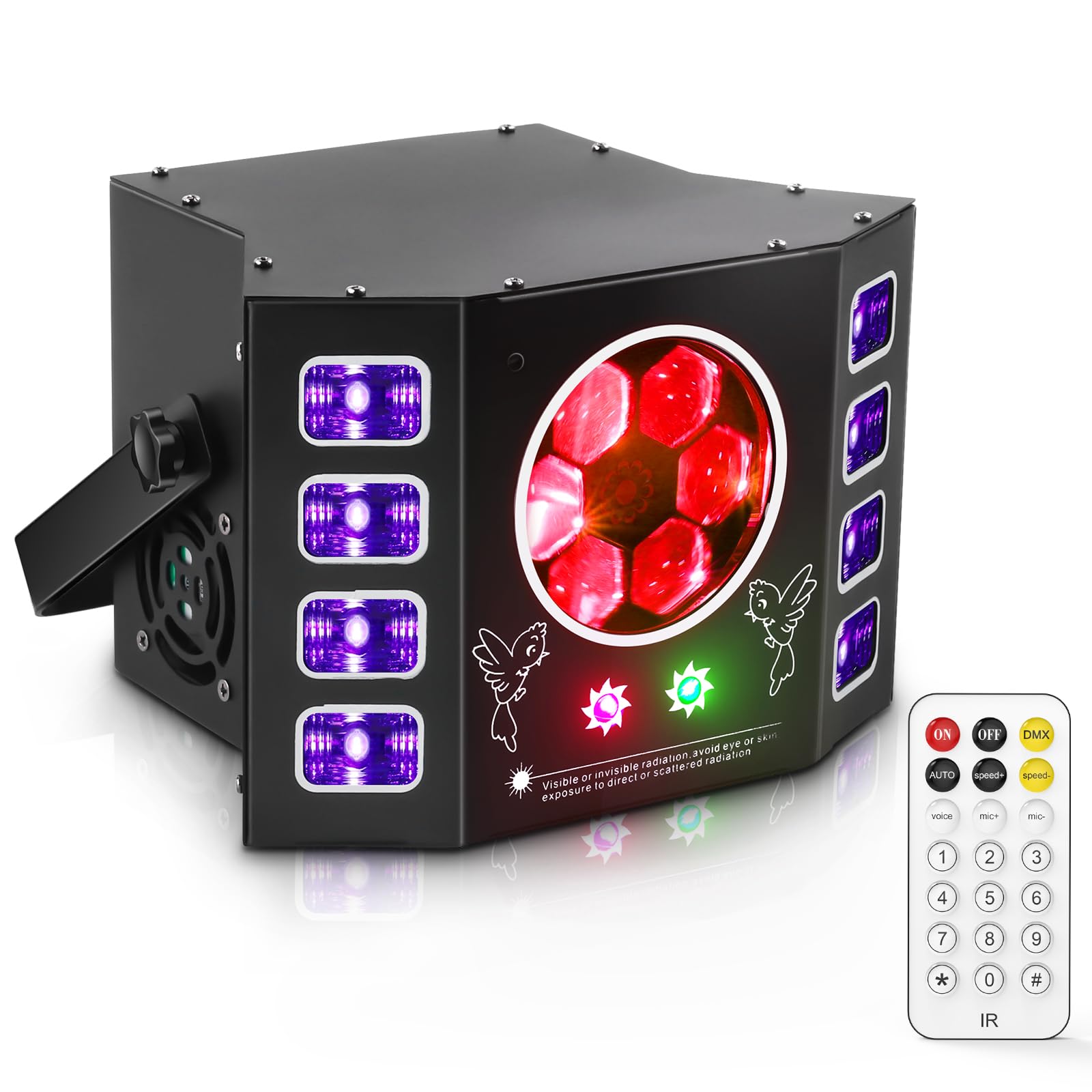 Dj Lights 100W Bee Eye Light UV Strobe Stage Light LED Sound Activated ...