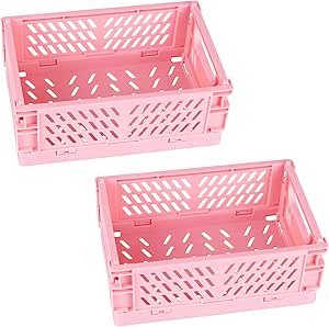 Amazon.com : Tixill 2-Pack Mini Foldable Plastic Storage Box Mini ...