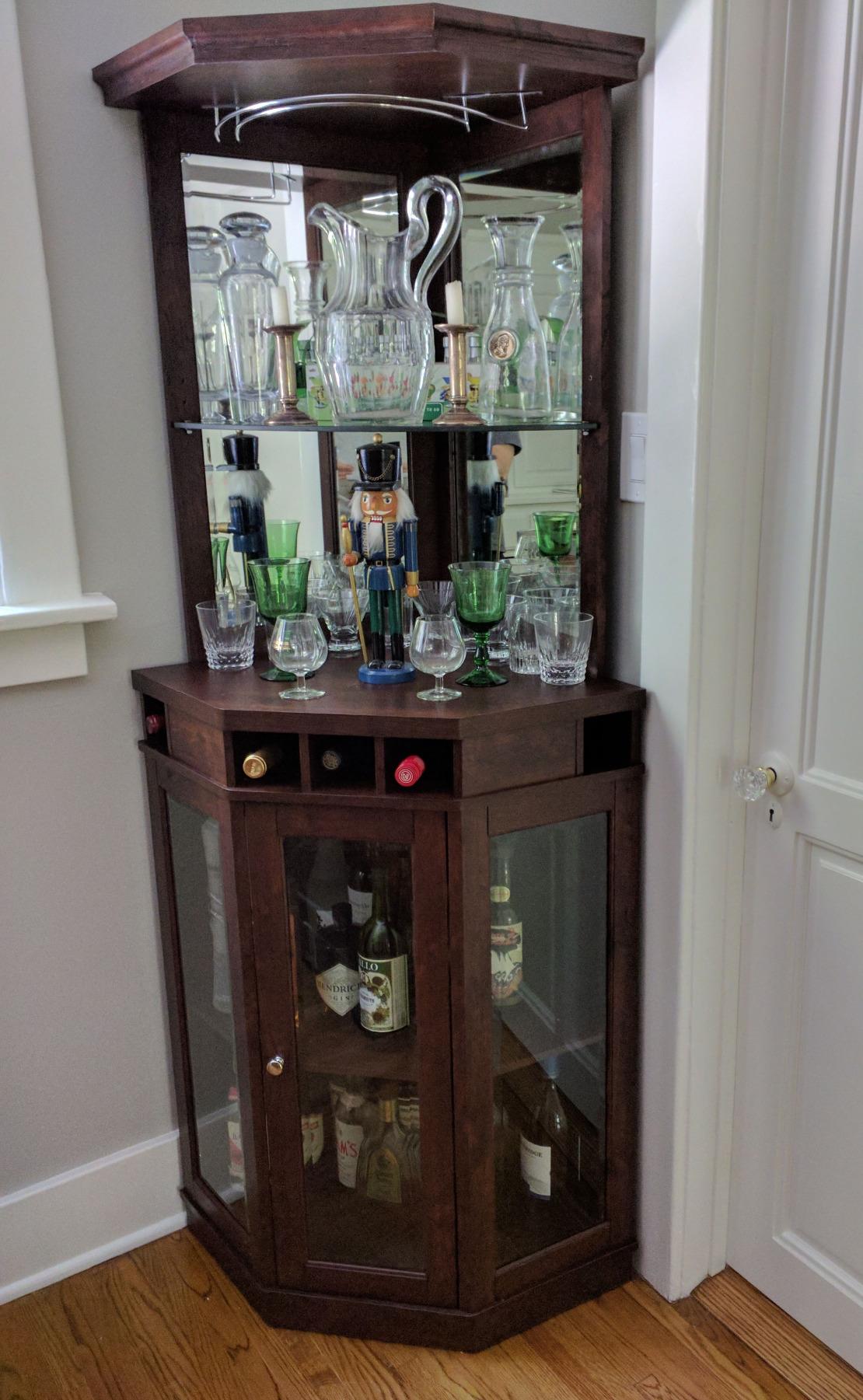 $38/mo - Finance Home Source Corner Bar Unit Charcoal | Buy Now, Pay Later