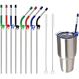 Amazon.com: 4 Bend Stainless Steel Straws Extra LONG fits 30 oz & 20 oz ...