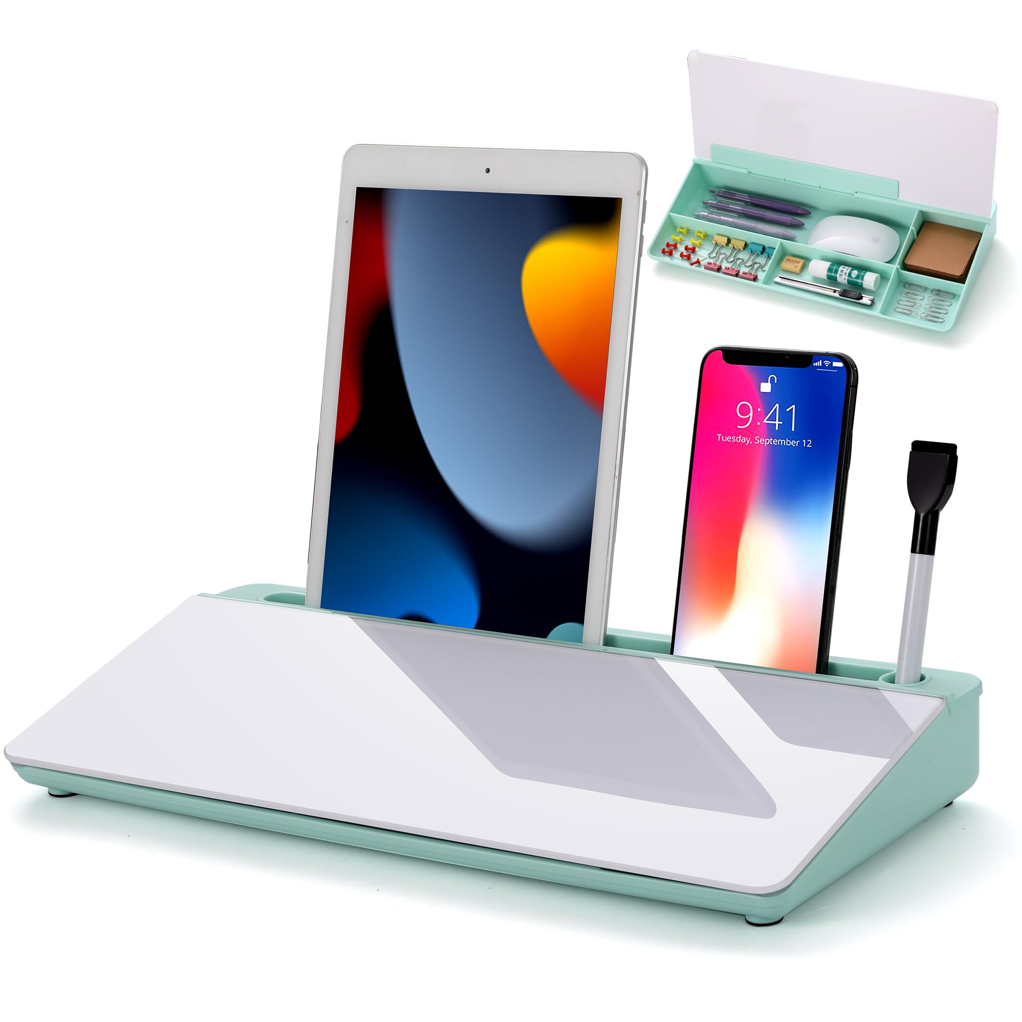 Desktop Whiteboard, Dry Erase Board Computer Keyboard with Marker, Desk ...