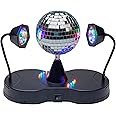 Playbees Rotating Disco Ball - LED Revolving Disco Ball with Movable ...