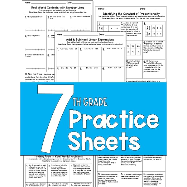 Common Core 6th Grade Math Practice Sheets 6th Grade Math Common Core