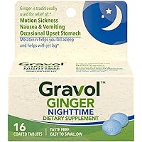 Amazon.com: Gravol Ginger Nighttime Tablets for Upset Stomach & Nausea ...