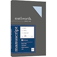 Amazon.com : 25% Cotton Manuscript Covers, Blue, 30lb, Wove, 9 x 12 1/2 ...