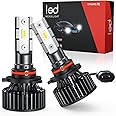 Focos Led 9005 Alta y Baja, Ligutec Aluminio 9005 Faros Led Para Auto 18000LM 400% Luminosidad ...