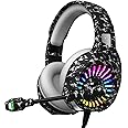 Amazon.com: Camo Gaming Headset for PS4, PS5, Xbox One, PC, Laptop, Mac ...