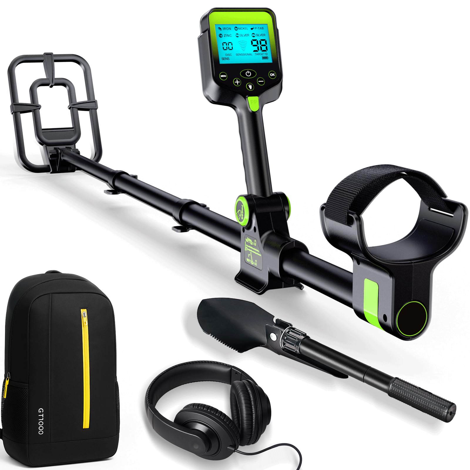 Metal Detector for Adults Waterproof - 2000Amh Chargeable Professional ...