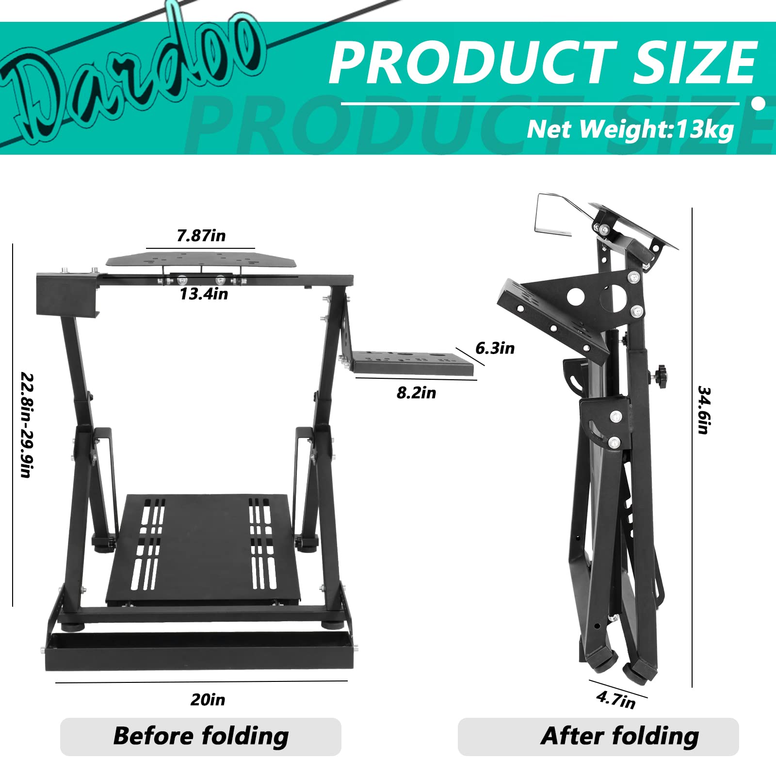 Foldable Racing Simulator Marada X Frame Racing Wheel Stand ...