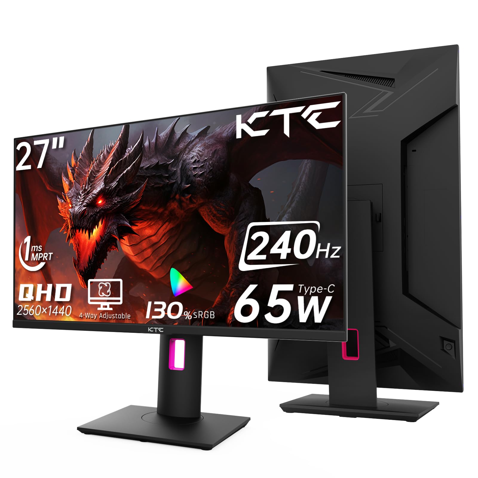 Mua KTC 27'' 240Hz QHD 1440P Gaming Monitor 144Hz 1ms 65W Type C USB ...
