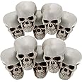 Amazon.com: Gejoy 10 Pcs Halloween Mini Skulls Human Skeleton Head ...