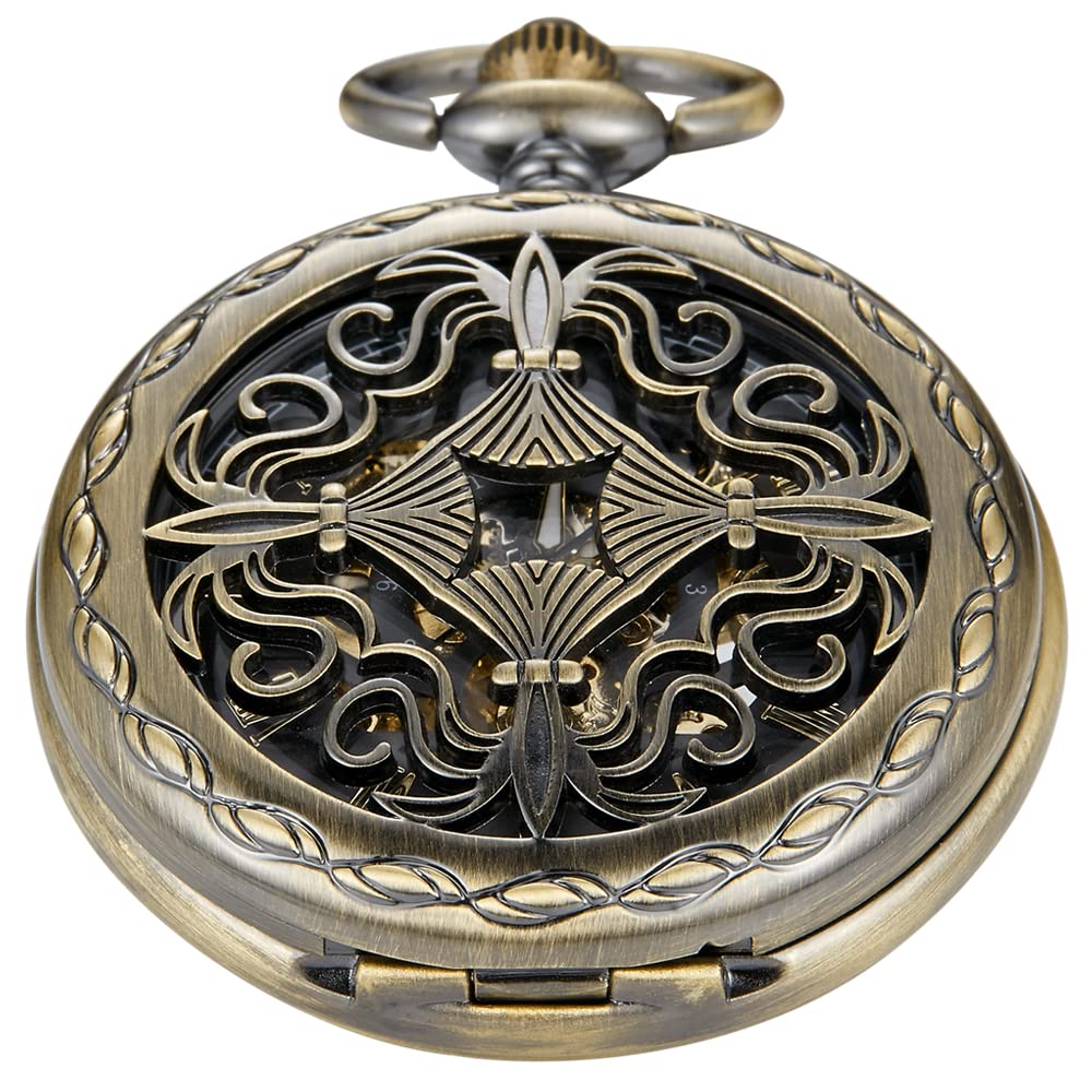 Mua Vintage Mechanical Men's Pocket Watch, Roman Dial Clock Hand Wind ...