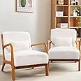 Amazon.com: IOMOR Accent Chair Mid Century Modern Chair Linen Fabric ...
