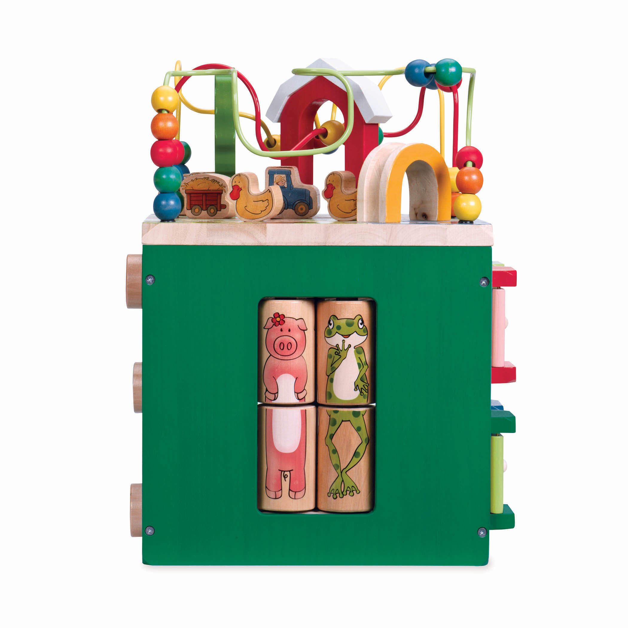 Battat – Wooden Activity Cube – Discover Farm Animals Activity Center ...