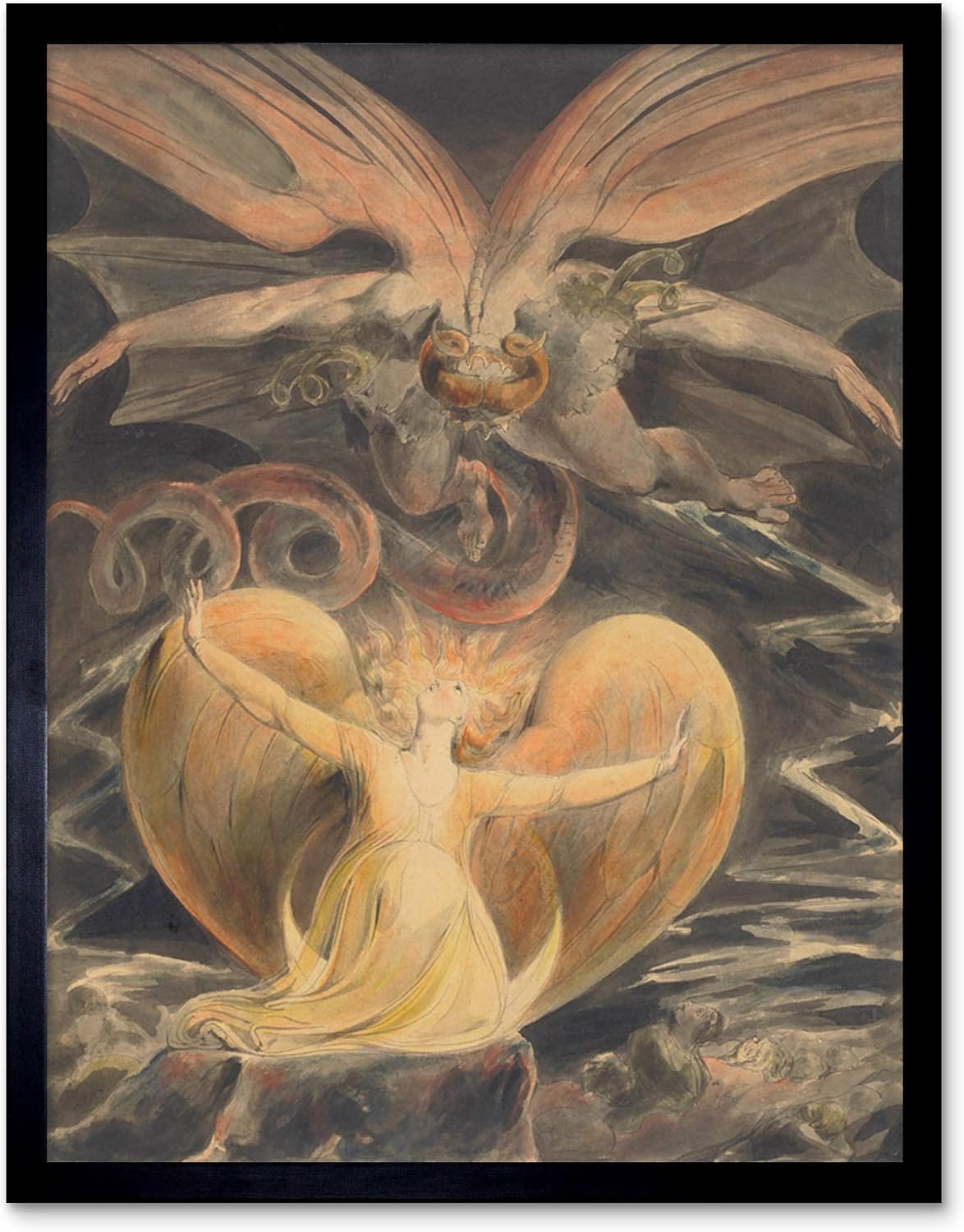 Amazon.com: William Blake Great Red Dragon Woman Clothed with Sun Art ...