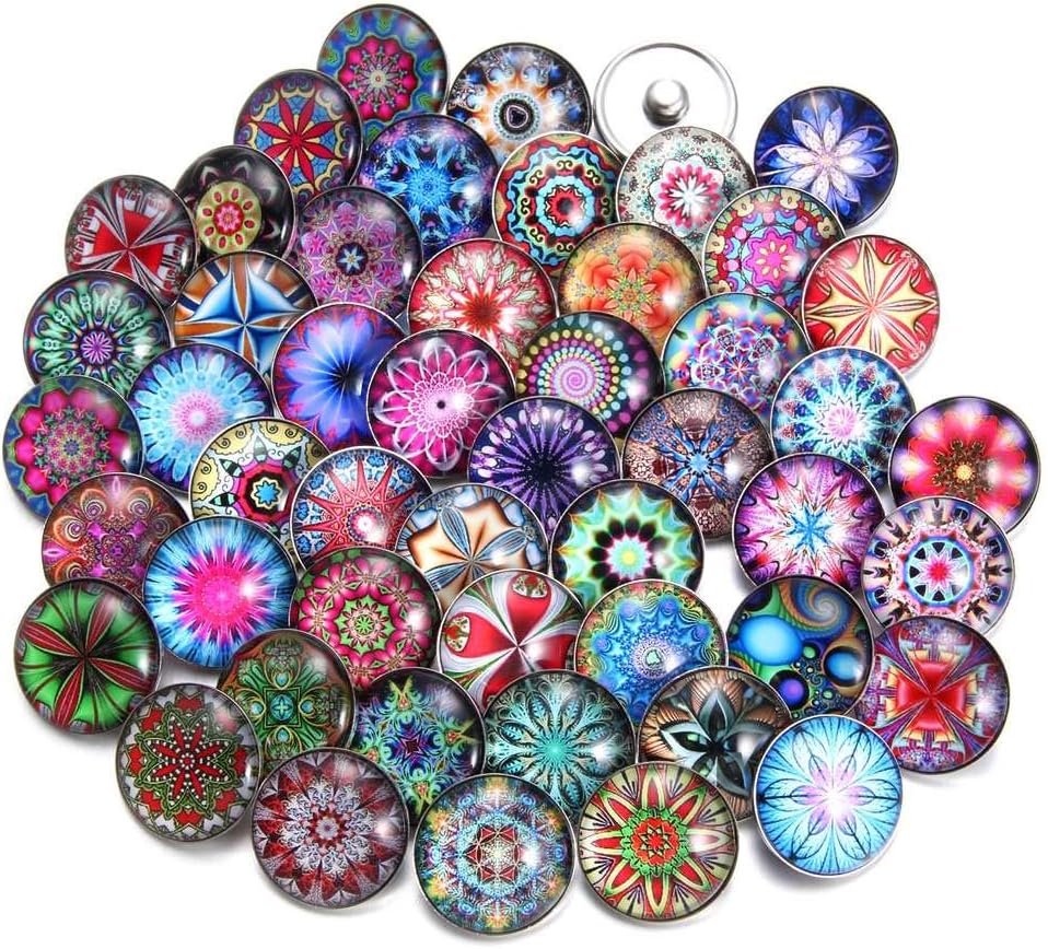 Amazon.com: 20 PCS Snap Jewelry Charms 18mm Interchangeable Jewelry ...