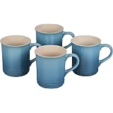 Amazon.com: Le Creuset Stoneware Set of 4 Heritage Mugs, 13 oz. each ...