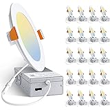 Amico 12 Pack 6 Inch 5CCT Ultra-Thin LED Recessed Ceiling Light with ...