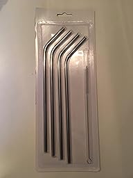 Amazon.com: SipWell Extra Long Stainless Steel Drinking Straws Set of 4 ...