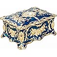 Amazon.com: Feyarl Tiny Vintage Rectangle Blue Tiny Trinket Box Jewelry ...