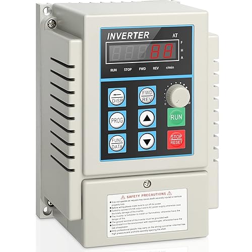 XCFDP AC 220V/0.75kw 1HP Variable Frequency Drive, 5A VFD Inverter Single-Phase to Three-Phase ...