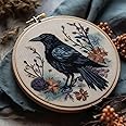 Amazon.com: Generic Counted Easy Cross Stitch Kits Watercolor Crow ...