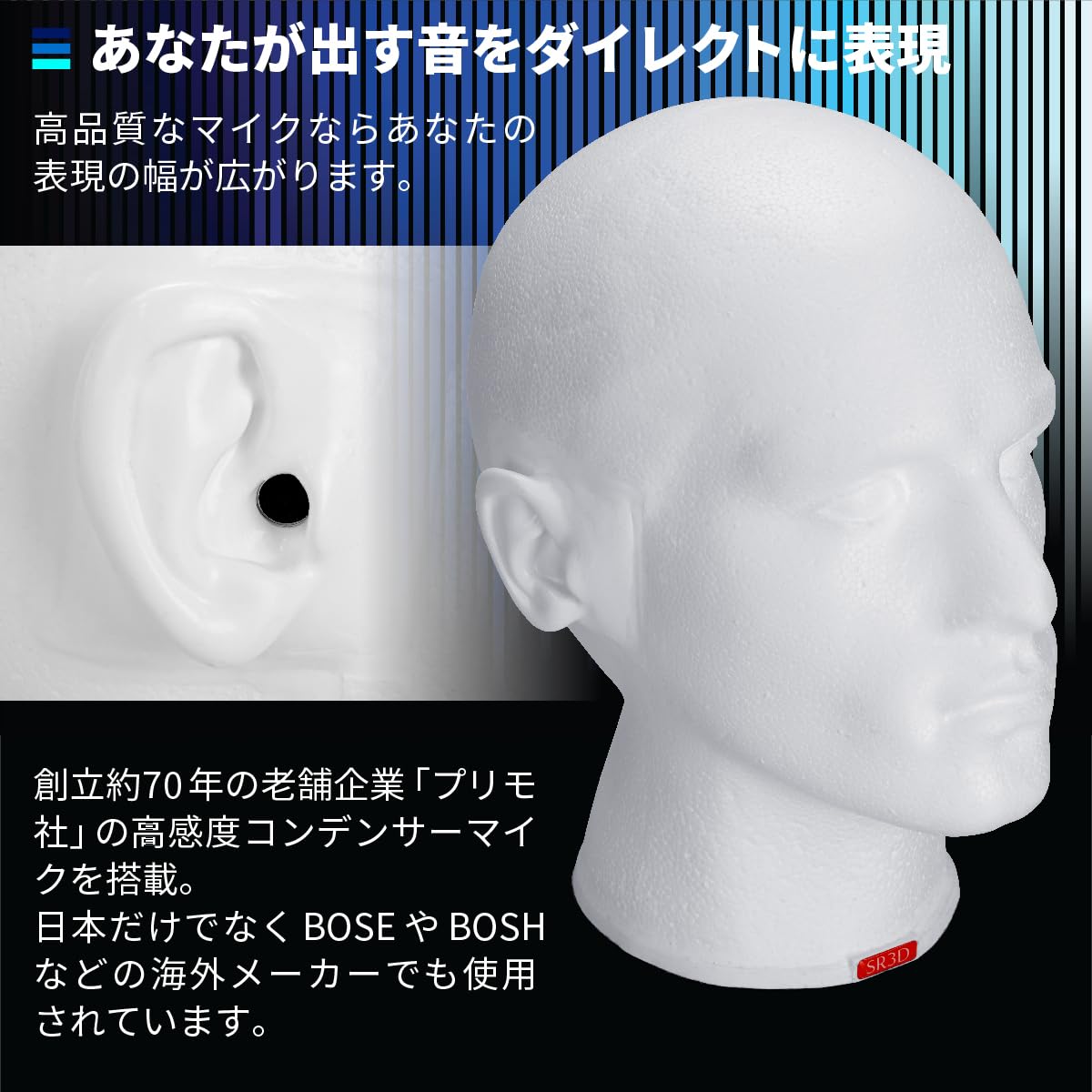 Mua SR3D Binaural Microphone, ASMR Microphone, Dummy Head Microphone ...
