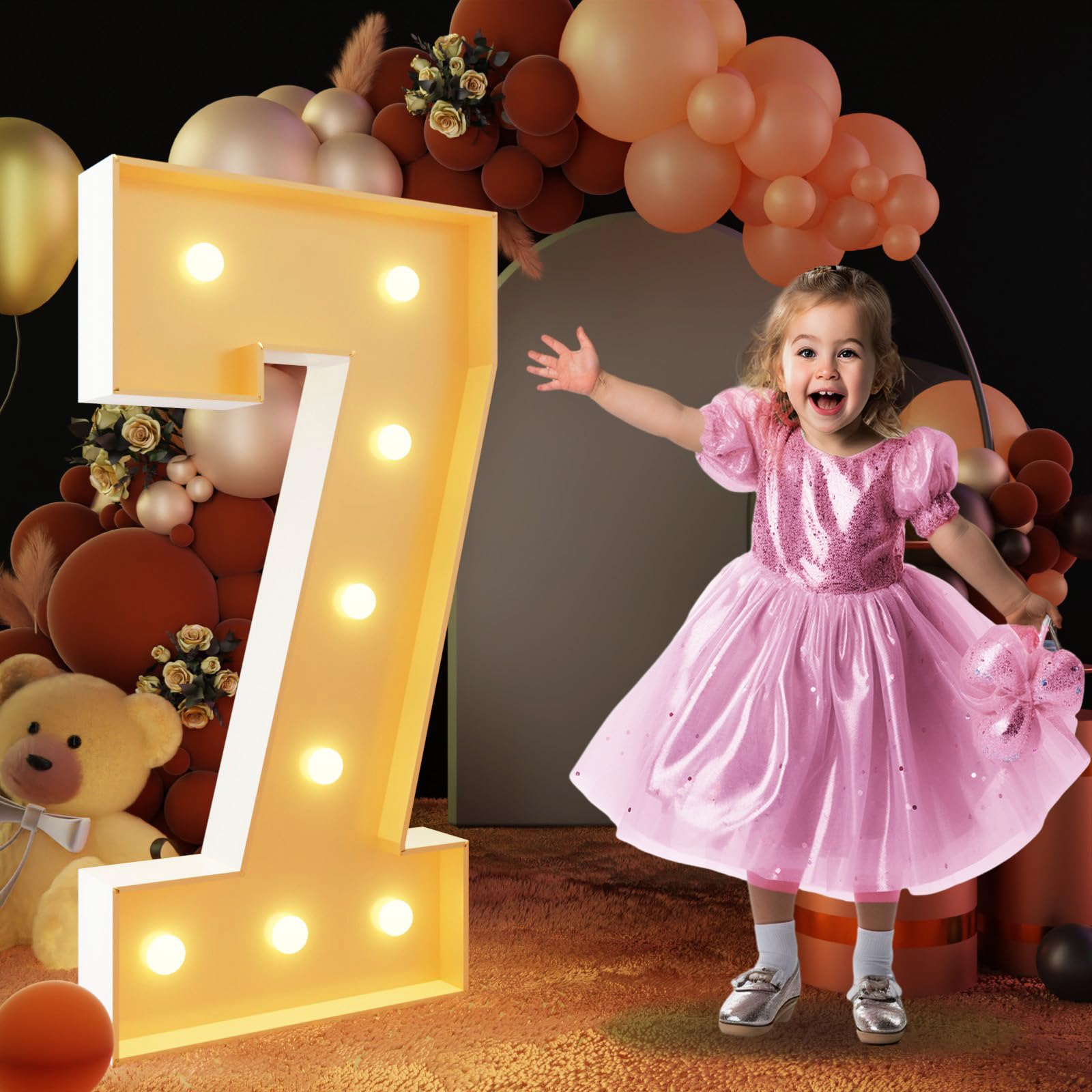 imprsv 3FT Light Up Numbers, Marquee Numbers for 70th Birthday ...