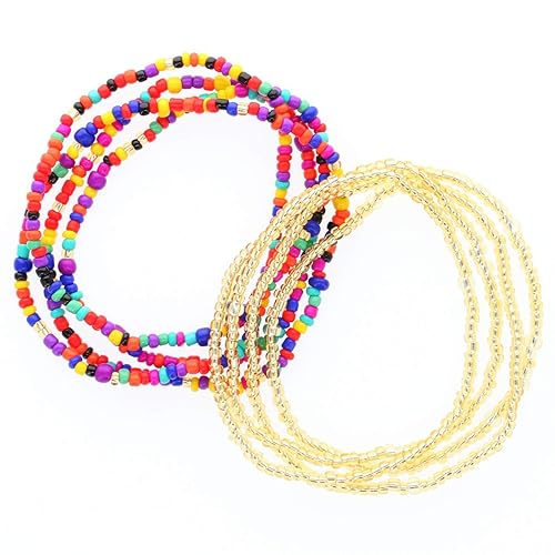 Waist Beads for Women, Colorful Belly Beads, Waist Chain, Elastic ...