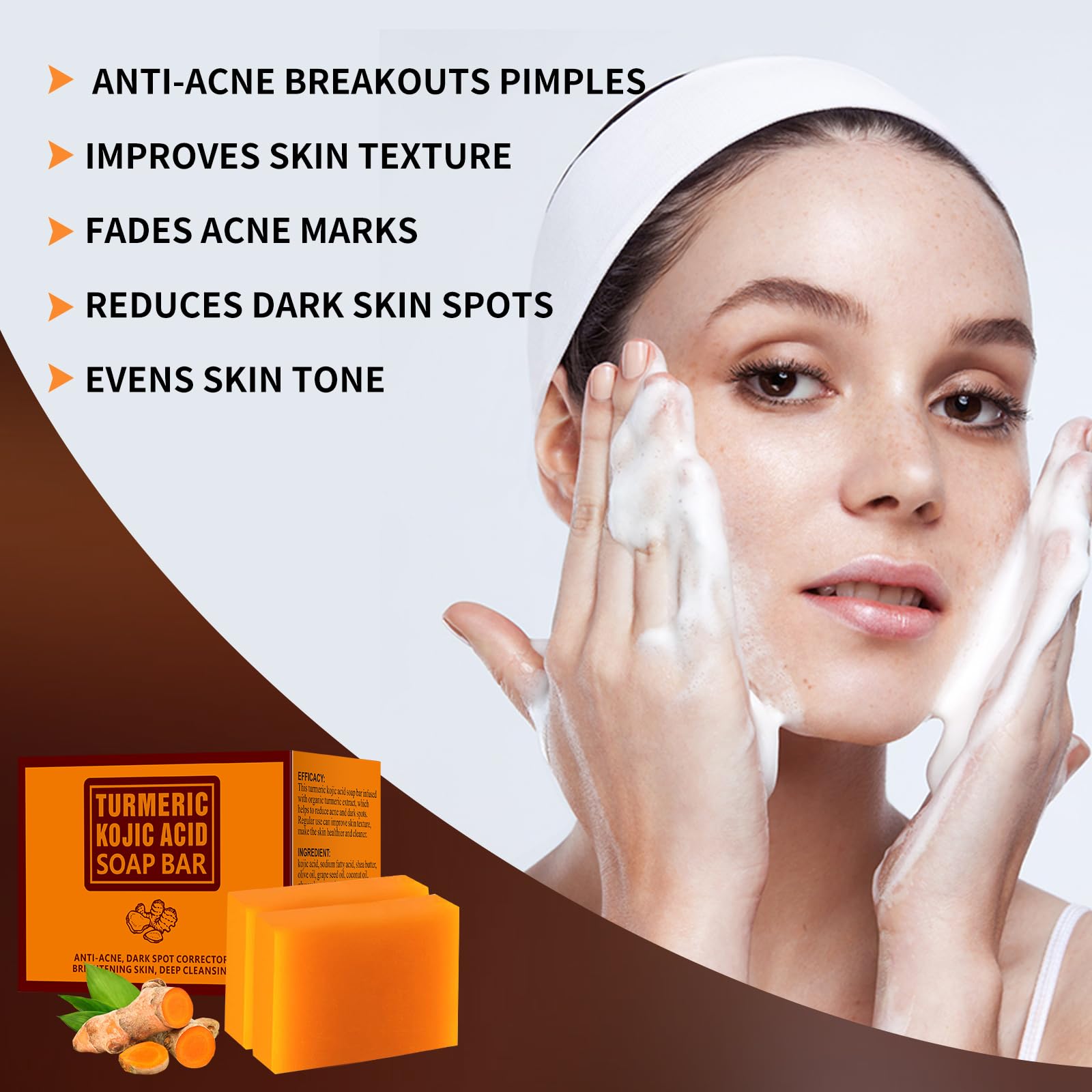 Mua Koji Acid Soap for Dark Spots Turmeric Soap for Face and Body Kojic ...