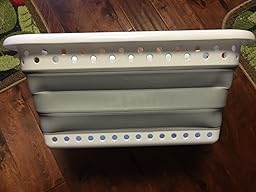 Amazon.com: Collapsible Laundry Basket - Space Saving Organizer (Cyan ...