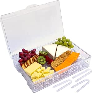 Amazon.com | Ice Chilled Party Platter - Large Removable Serving Tray ...