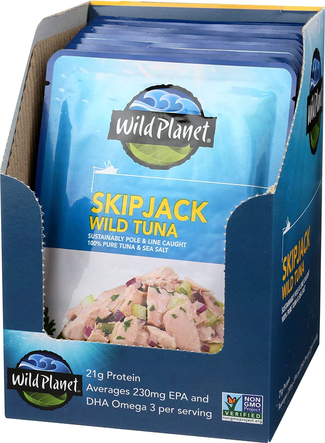Wild Planet Pouch Variety Pack, Albacore Wild Tuna in Extra Virgin ...