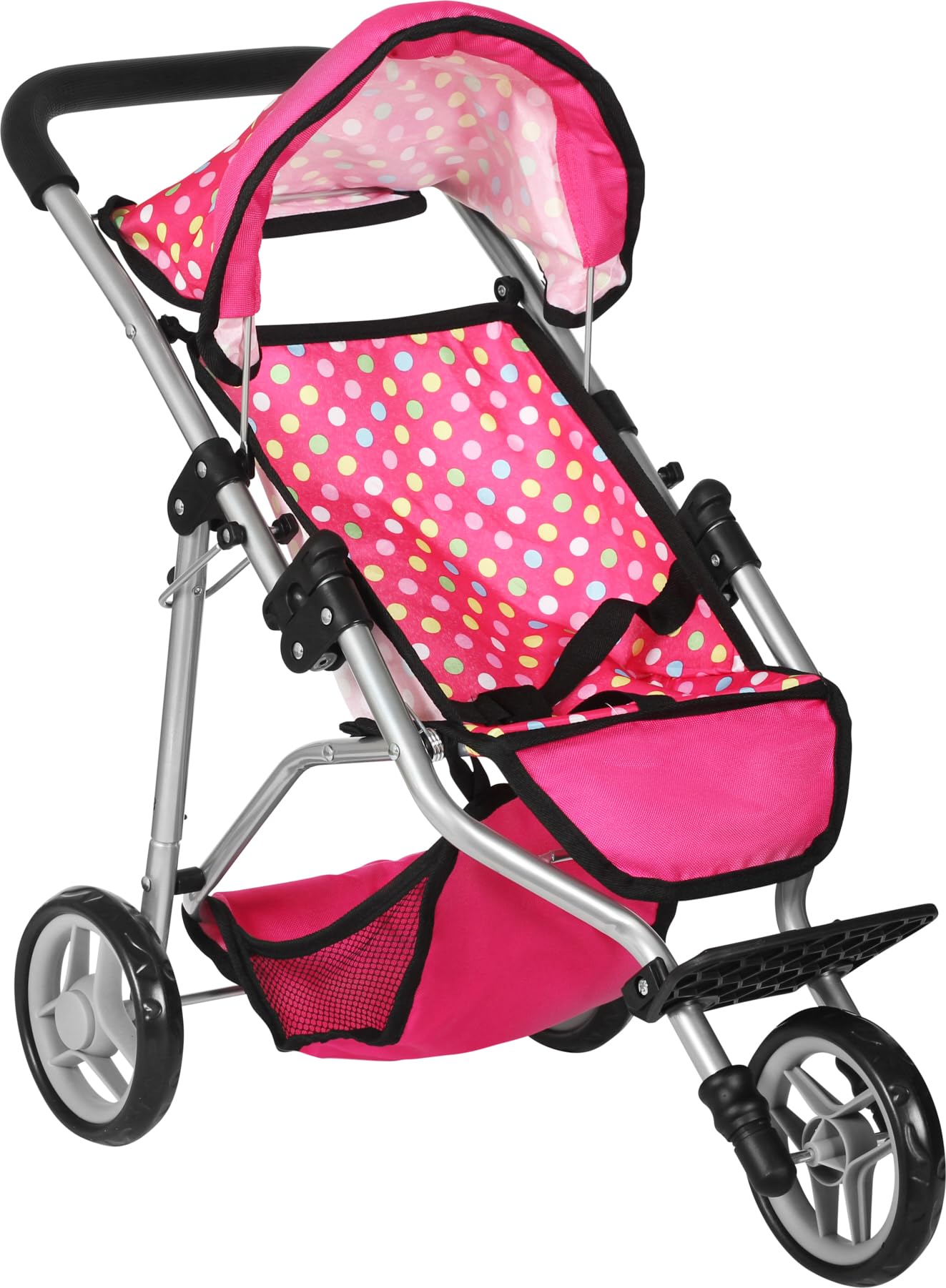 Fash N Kolor - Baby Doll Stroller with Adjustable Canopy & Toy Storage ...