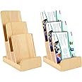 Amazon.com: 2 Pieces 3-Tier Pine Wood Literature Holder pamphlet ...