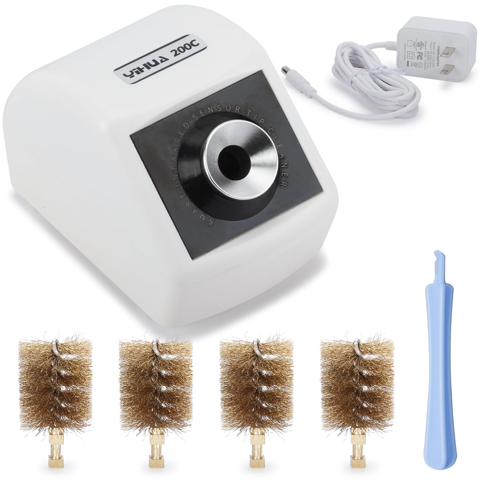 YIHUA 200C Motorized Soldering Iron Tips Copper Cleaner with Infra-red ...