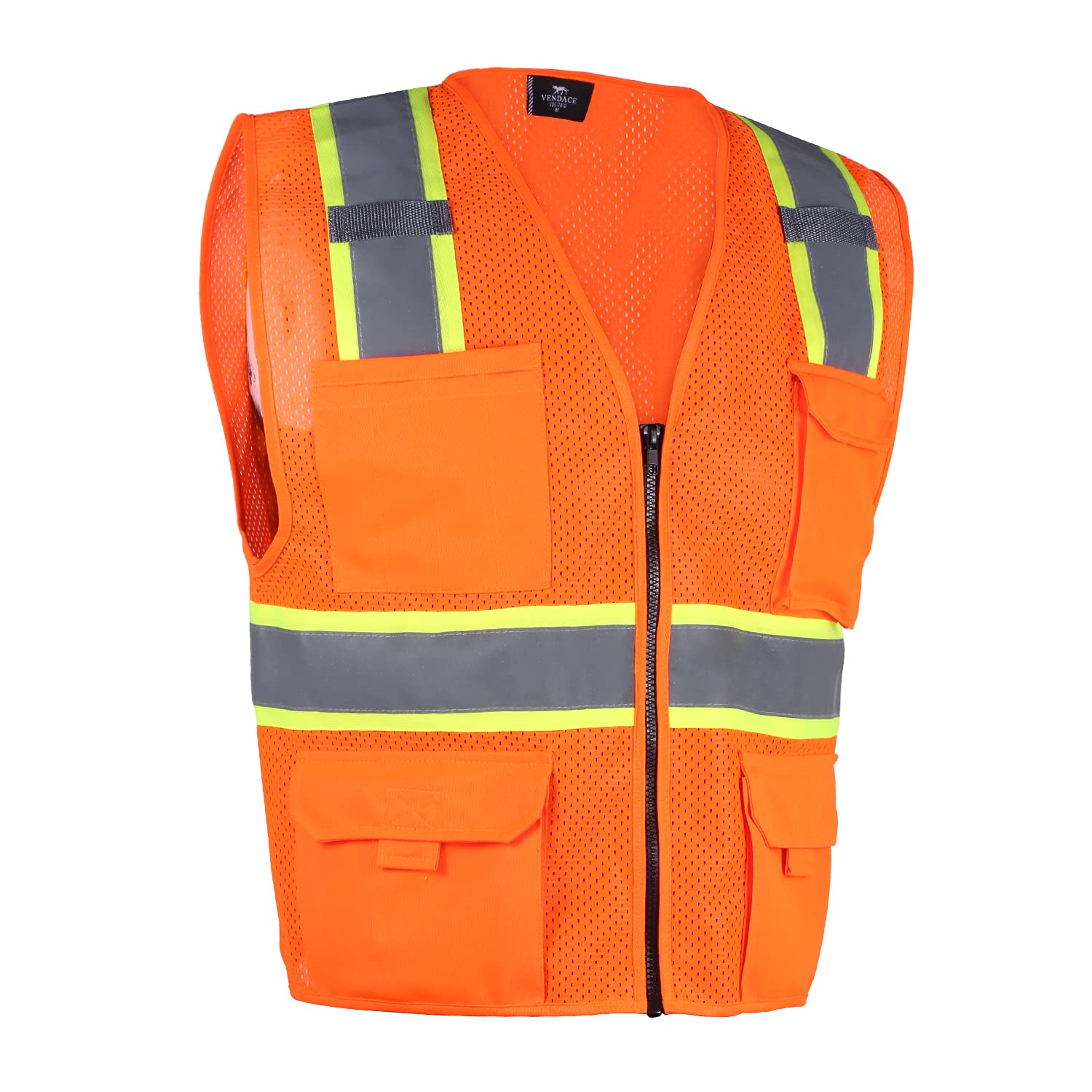 VENDACE Hi Vis Safety Vest for Men ANSI Class 2 Reflective Mesh Vest ...