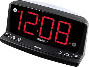 Amazon.com: Sharp LED Digital Alarm Clock – Simple Operation - Easy to ...