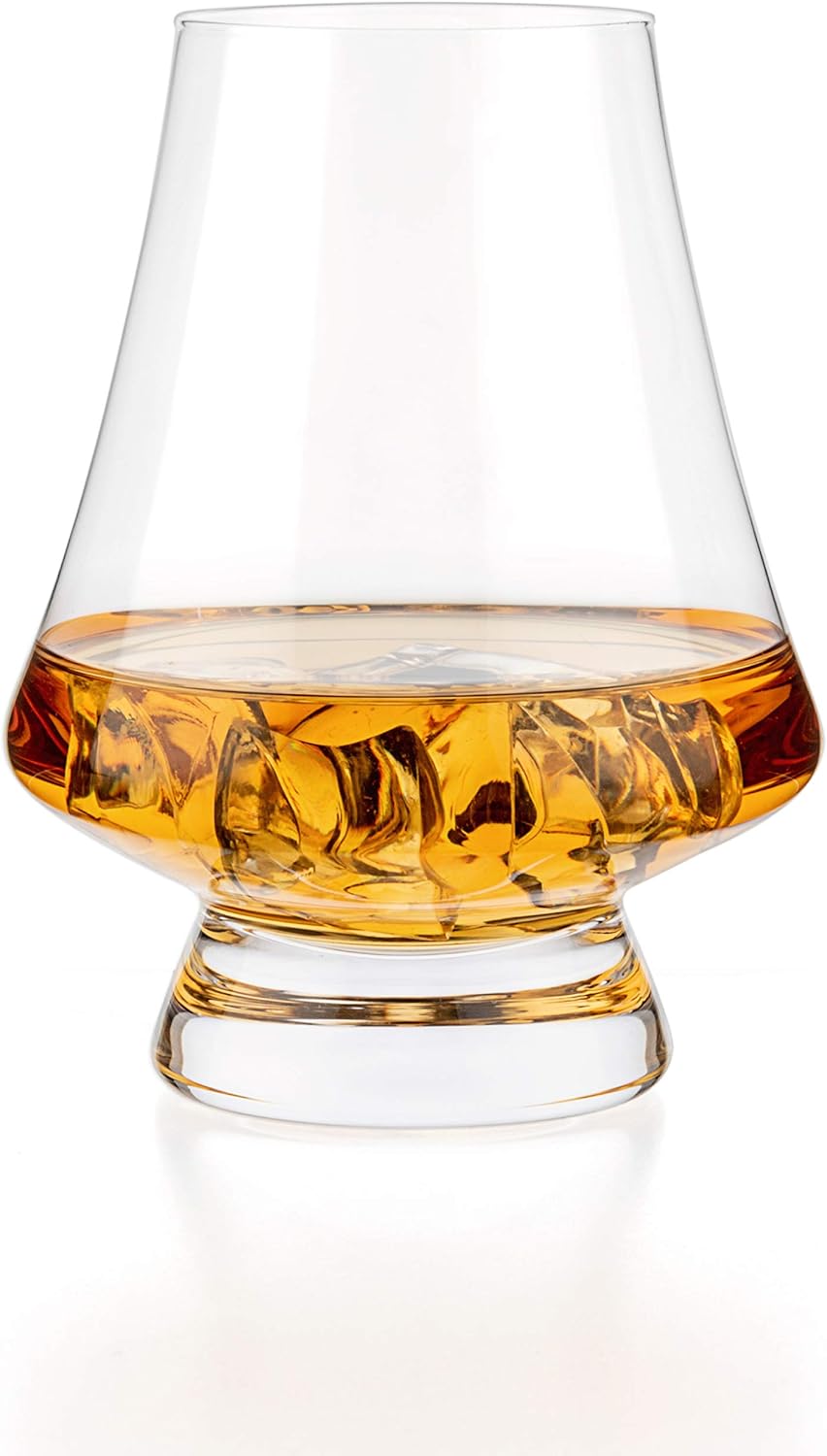 Luxbe – Bourbon Whisky Crystal Tasting Glasses Snifter, Set of 4 ...