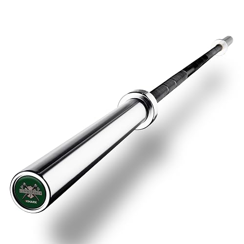 XMARK Lumberjack 7 Ft Olympic Barbell, 28mm Bar for Squat Bench ...