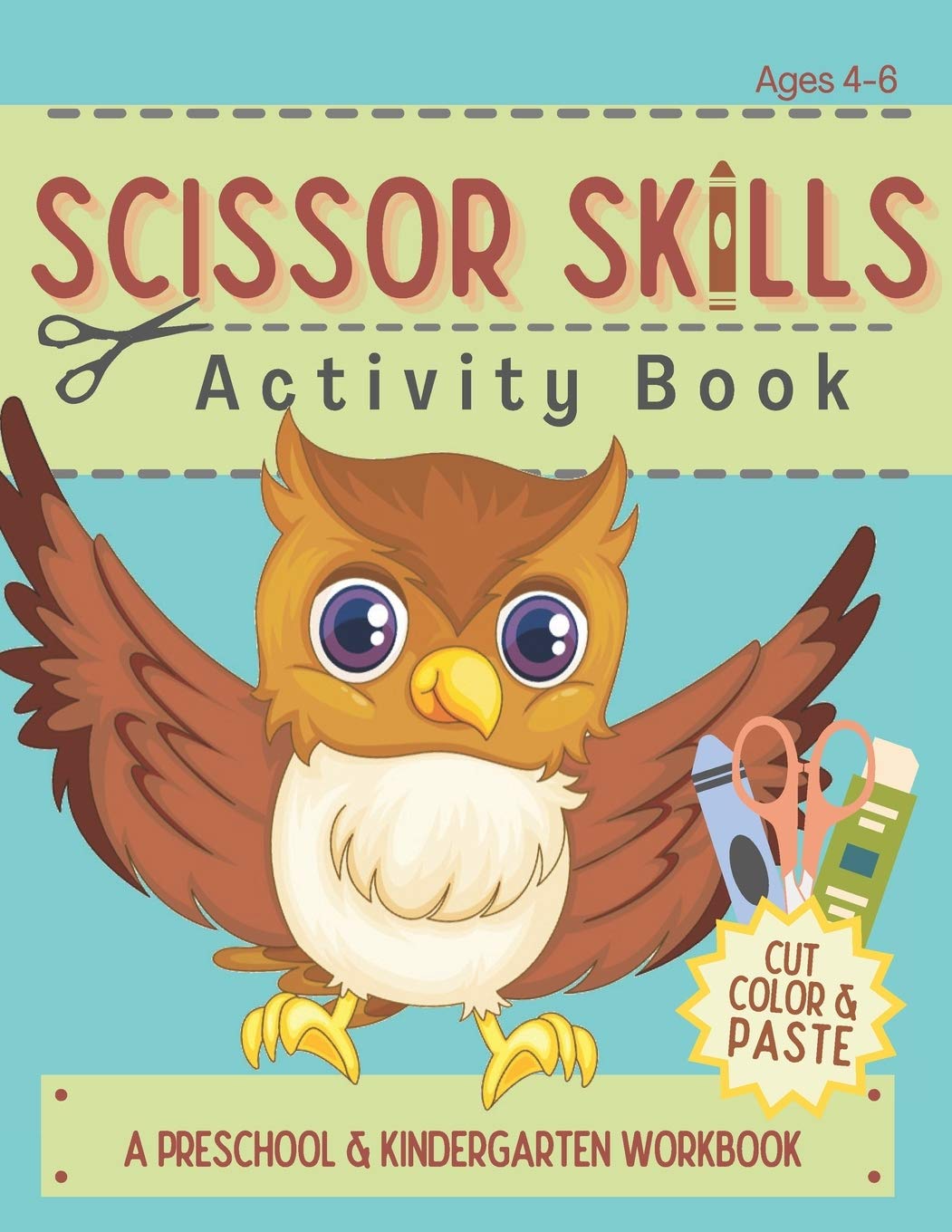 Mua Scissor Skills Activity Book: Cutting Coloring & Pasting Practice ...