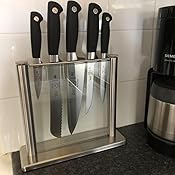 Mercer Culinary Genesis 6-Piece Stainless Steel Forged Knife Block Set ...