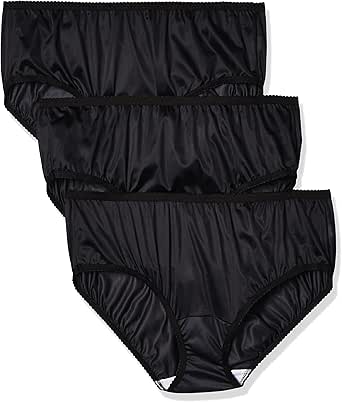 Shadowline Women's Plus-Size Panties-Nylon Hipster (3 Pack) at Amazon ...