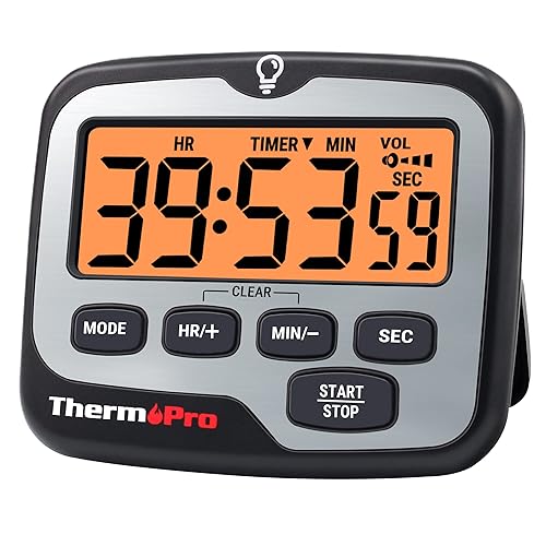 ThermoPro TM01 Kitchen Timers for Cooking with Count Up Countdown Timer, Digital Timer for Kids ...