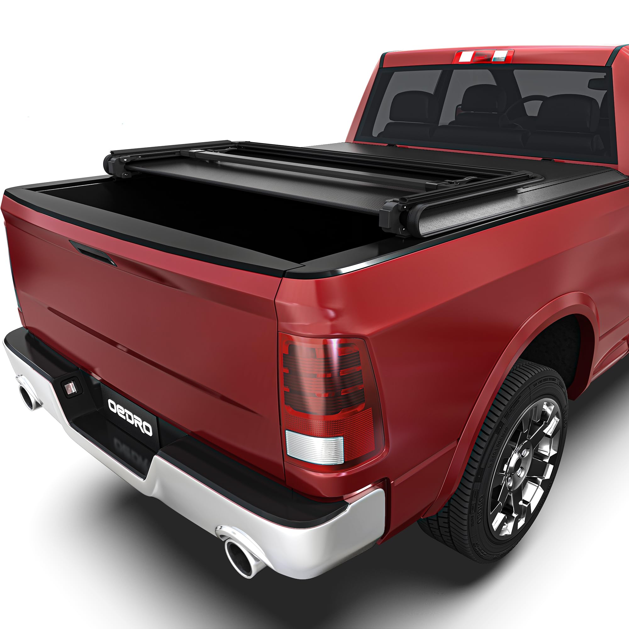 OEDRO Soft Tri-Fold Truck Bed Tonneau Cover Fits for Dodge Ram 1500 ...