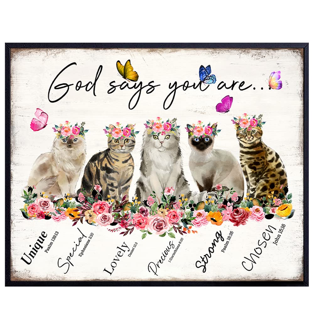 Mua God Says You Are Cat Wall Art - Christian Inspirational ...